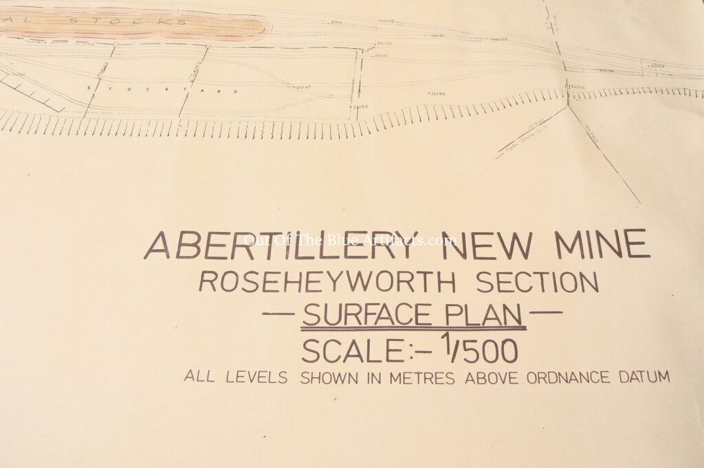Rose Heyworth Colliery Surface Plan – Out Of The Blue Artifacts