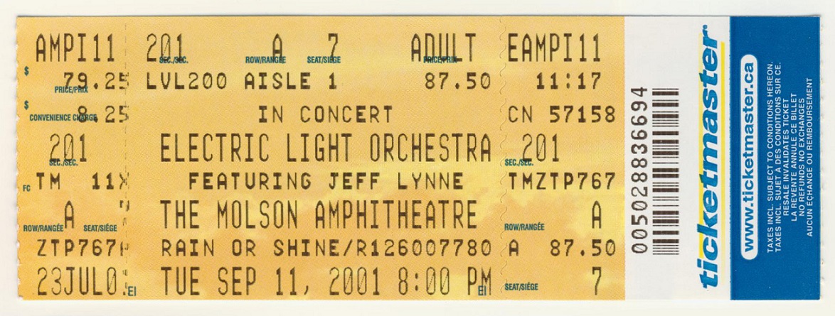 ELO – Zoom Tour 2001 – Out Of The Blue Artifacts
