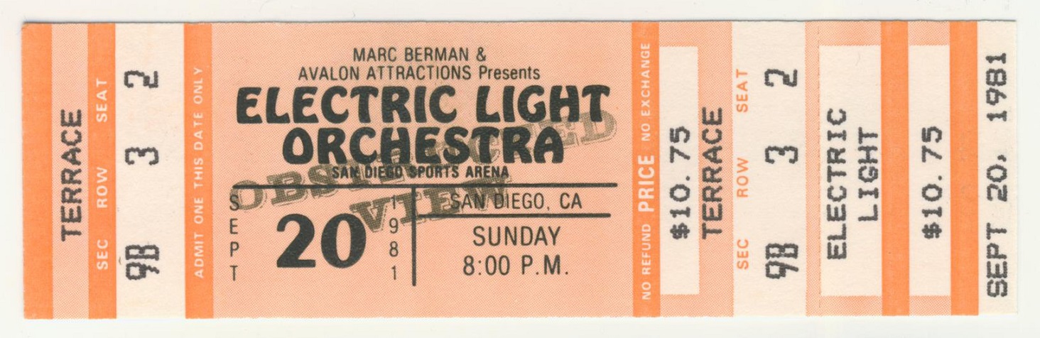 The Electric Light Orchestra – Time Tour 1981-82 – Out Of The Blue ...