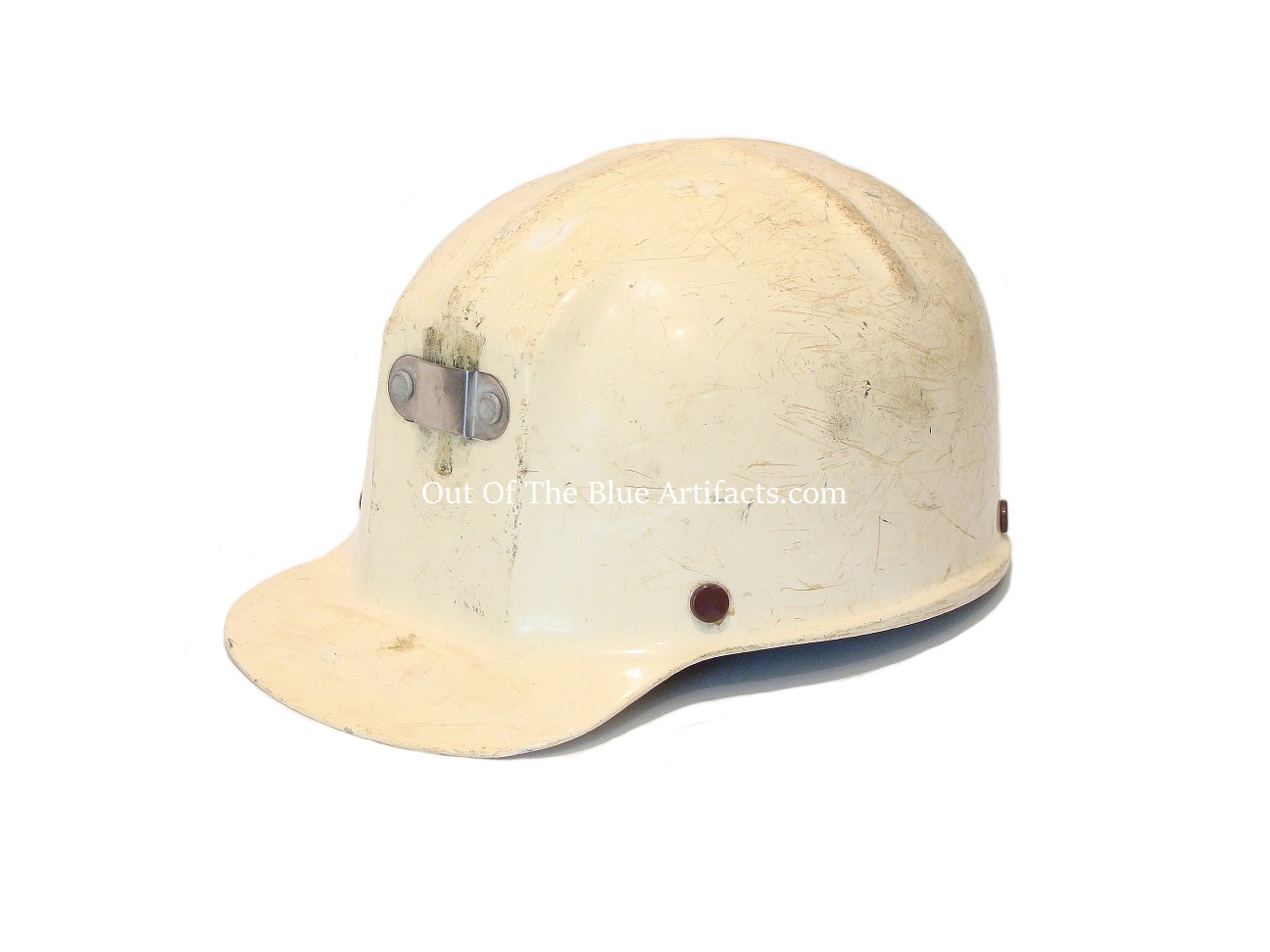 A White Plastic USA Miners Helmet – Out Of The Blue Artifacts