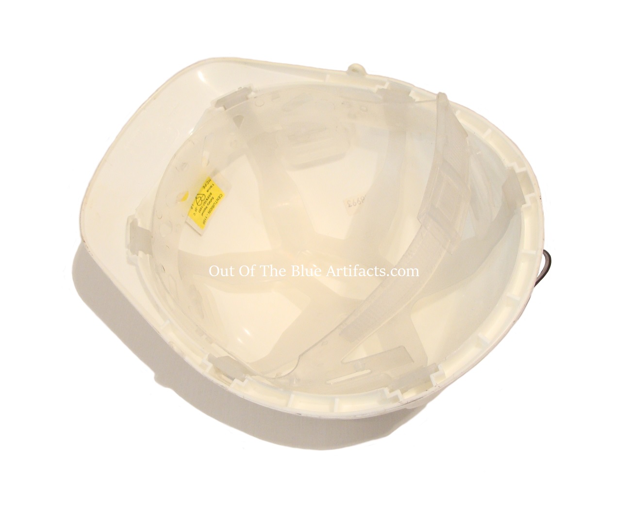 A White Plastic UK Miners Helmet N.C.B. – Out Of The Blue Artifacts