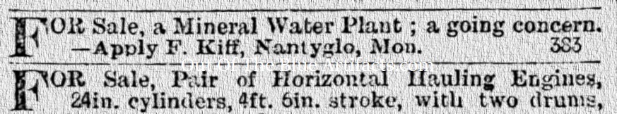 Mr Frederick Kiff – Aerated Mineral Water Manufacturer, Nantyglo – Out ...
