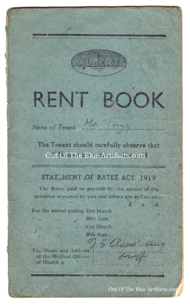 A Landlords Rent Book – Out Of The Blue Artifacts