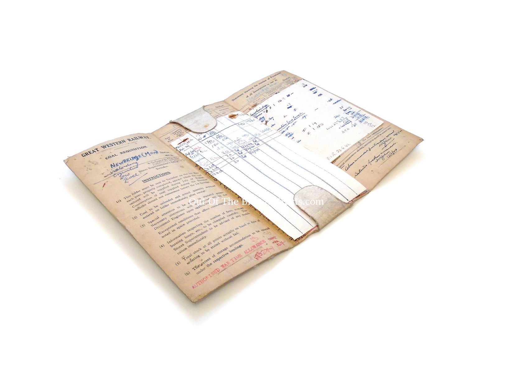 A Great Western Railway Coal Requisition Folder – Newbridge Station and ...