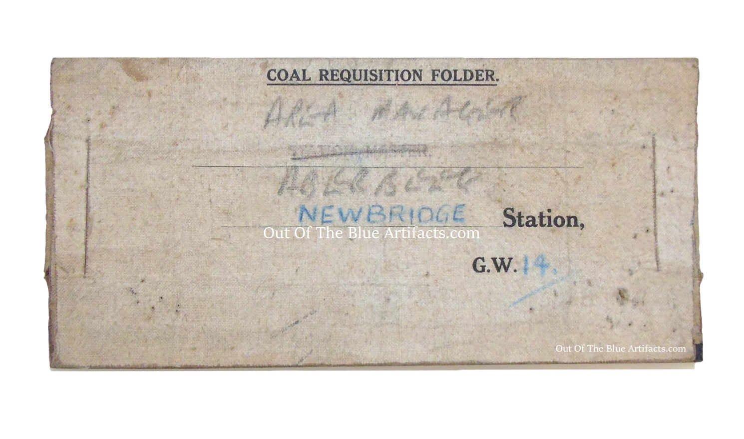A Great Western Railway Coal Requisition Folder – Newbridge Station and ...