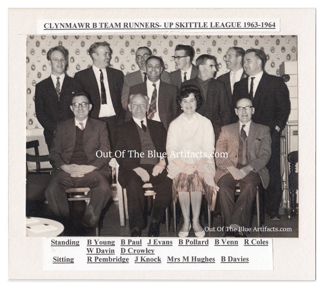 Clyn Mawr Hotel Skittles Team – Clyn “B” League Runners Up 1963-1964 ...
